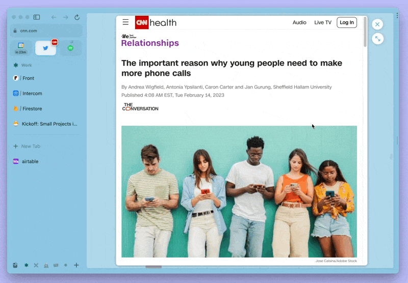 Peek: Preview Sites From Pinned Tabs – Arc Help Center