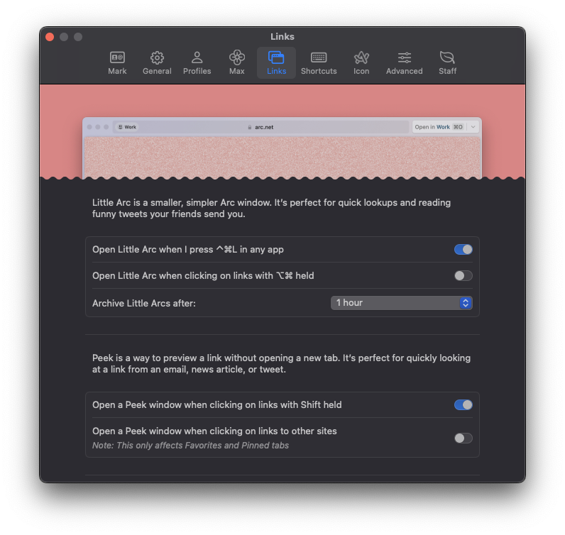 Peek: Preview Sites From Pinned Tabs – Arc Help Center